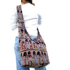 Egyptian Bag, Hieroglyphics Sling Hobo Bag, Egyptian Inspired Bag ...