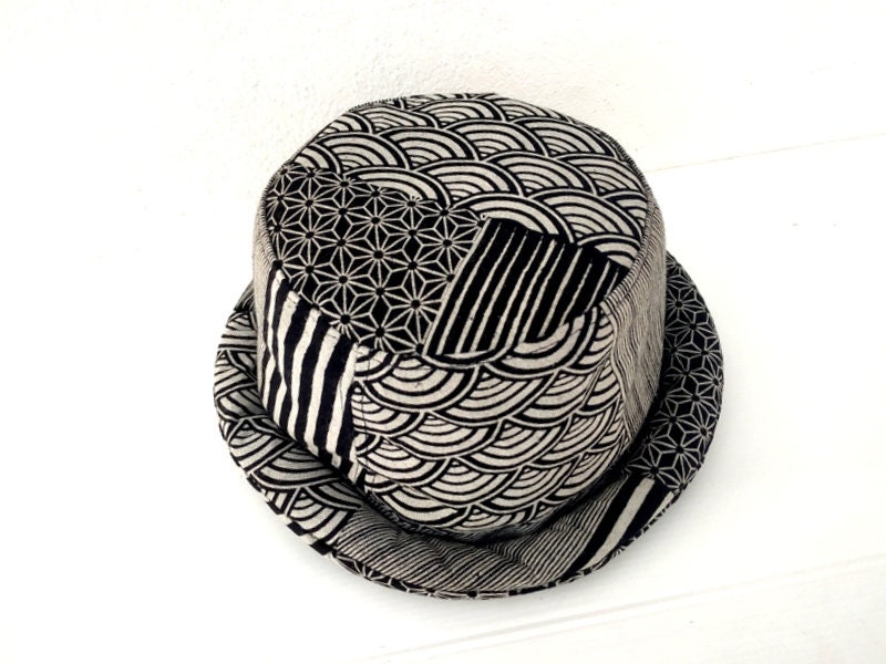 Artisan Bucket Hat, Festival Rolled Brim Hat, Hobo Hat, Hippie Hat ...