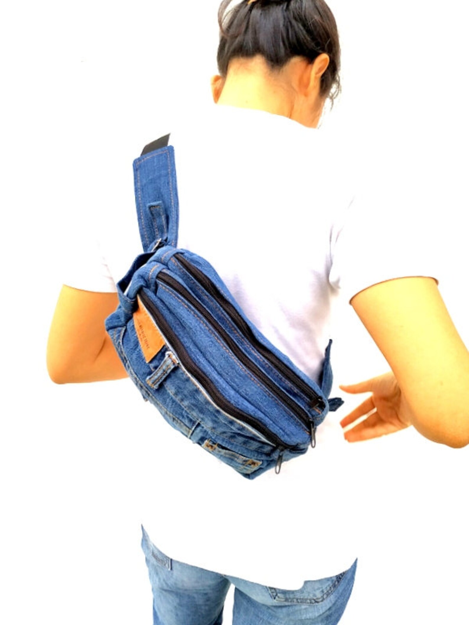 Denim Hip Bag, Jeans Bum Bag, Fanny Pack, Denim Waist Bag, Denim Jean ...