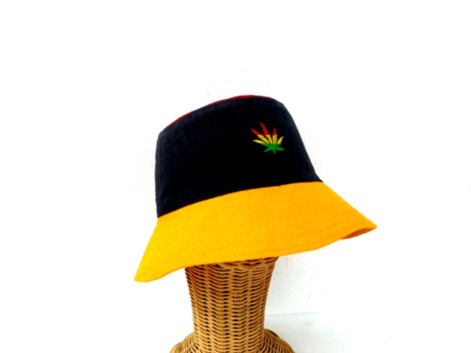 Rasta Bucket Hats, Jamaican Hat, Red Yellow Green Black Hat, Sun Hat ...
