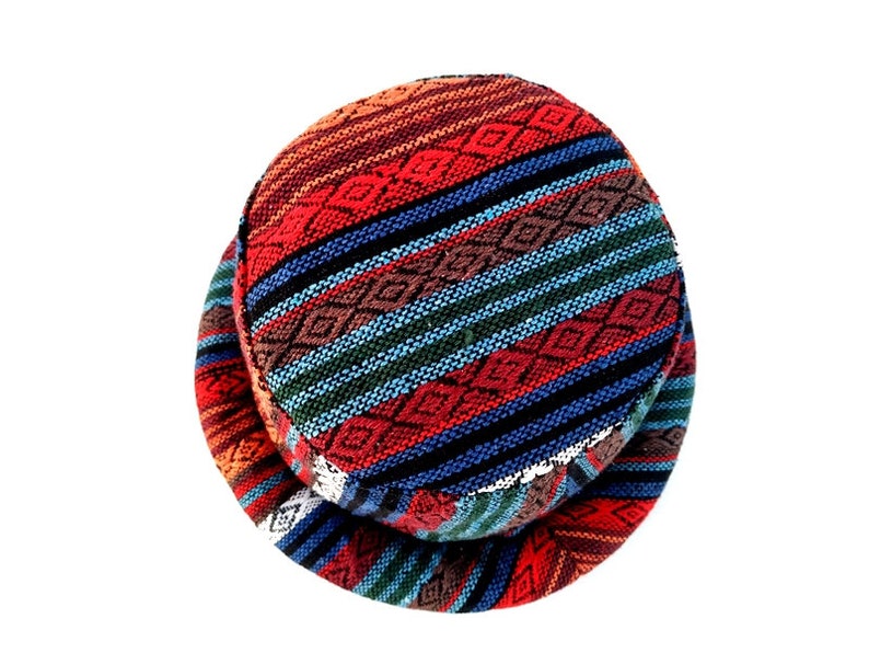 Rainbow Bucket Hat, Boho Rolled Brim, Hobo Hat, Hippie Hat, Hipster Hat ...