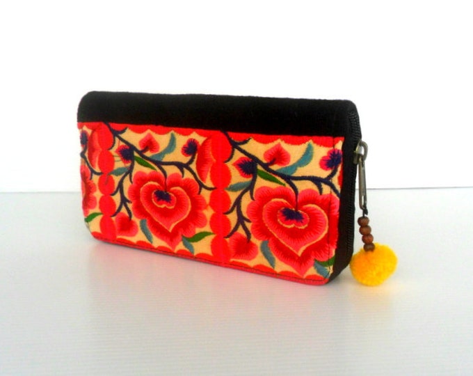 Boho Wallet, Bohemian Wallet, Embroidered Wallet, Women Wallet, Hippie ...