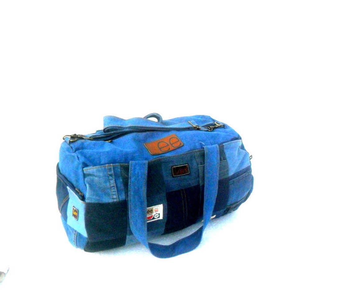 Denim Duffle Bag Denim Crossbody Bag Denim Messenger Bag | Etsy