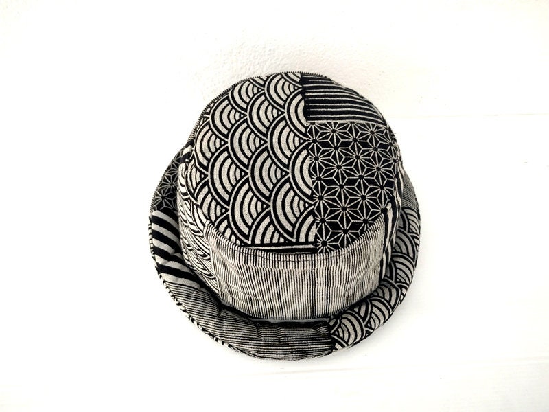 Artisan Bucket Hat, Festival Rolled Brim Hat, Hobo Hat, Hippie Hat ...