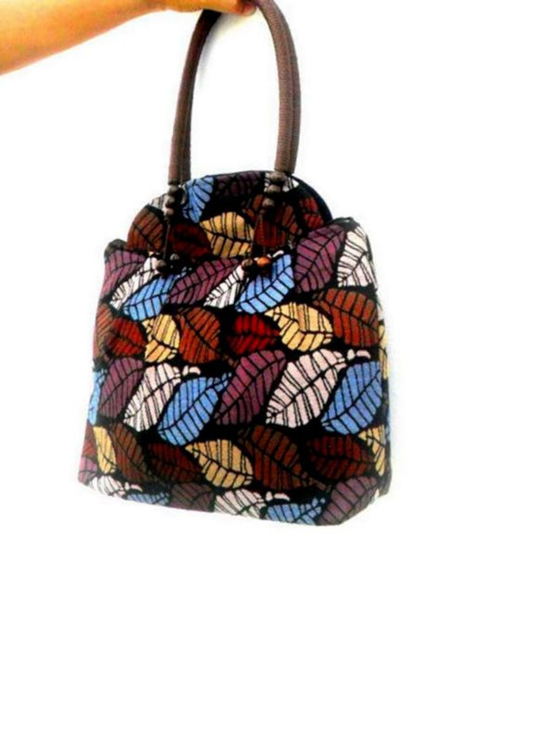 Tote Bag Lady Women Bag Ethnic Bag Bohemian Bag Multi Color Leaves Bag ...