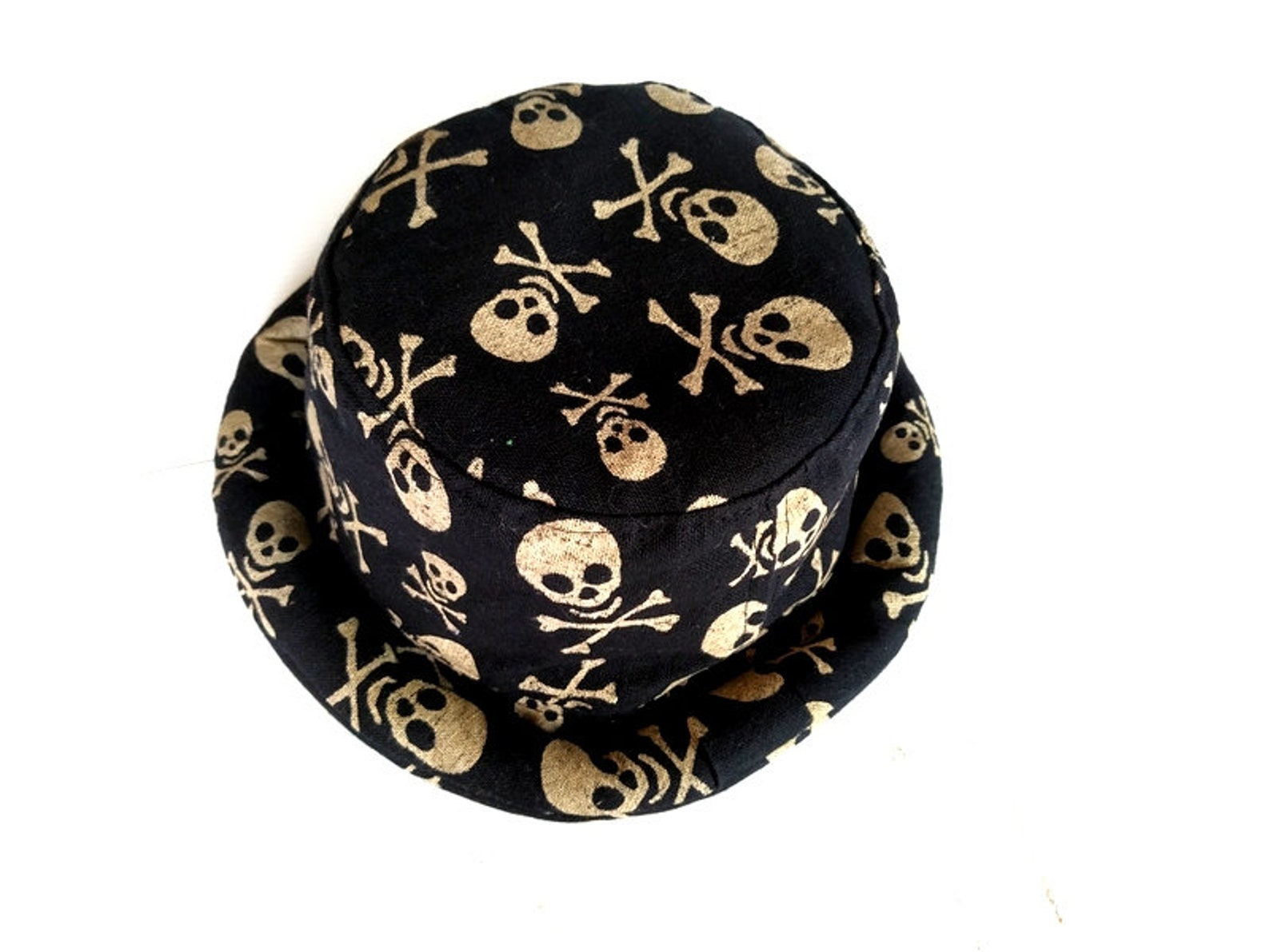 Skull and Crossbones Hat, Skull Hat, Bucket Hat, Boho Hat, Hippie Hat ...