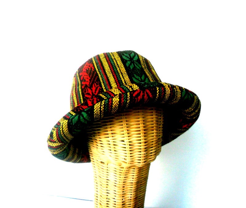 Rasta Hat, Reggae Hat, Bucket Hat, Bohemian Hat, Jamaican Hat, Unisex ...