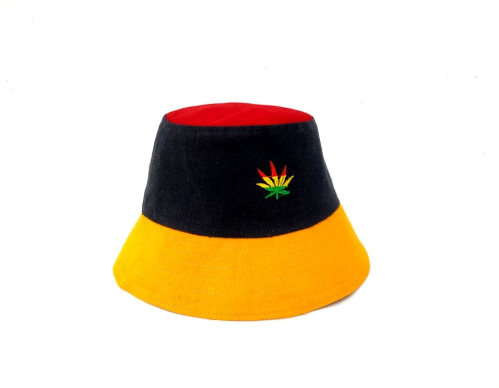Rasta Bucket Hats, Jamaican Hat, Red Yellow Green Black Hat, Sun Hat ...