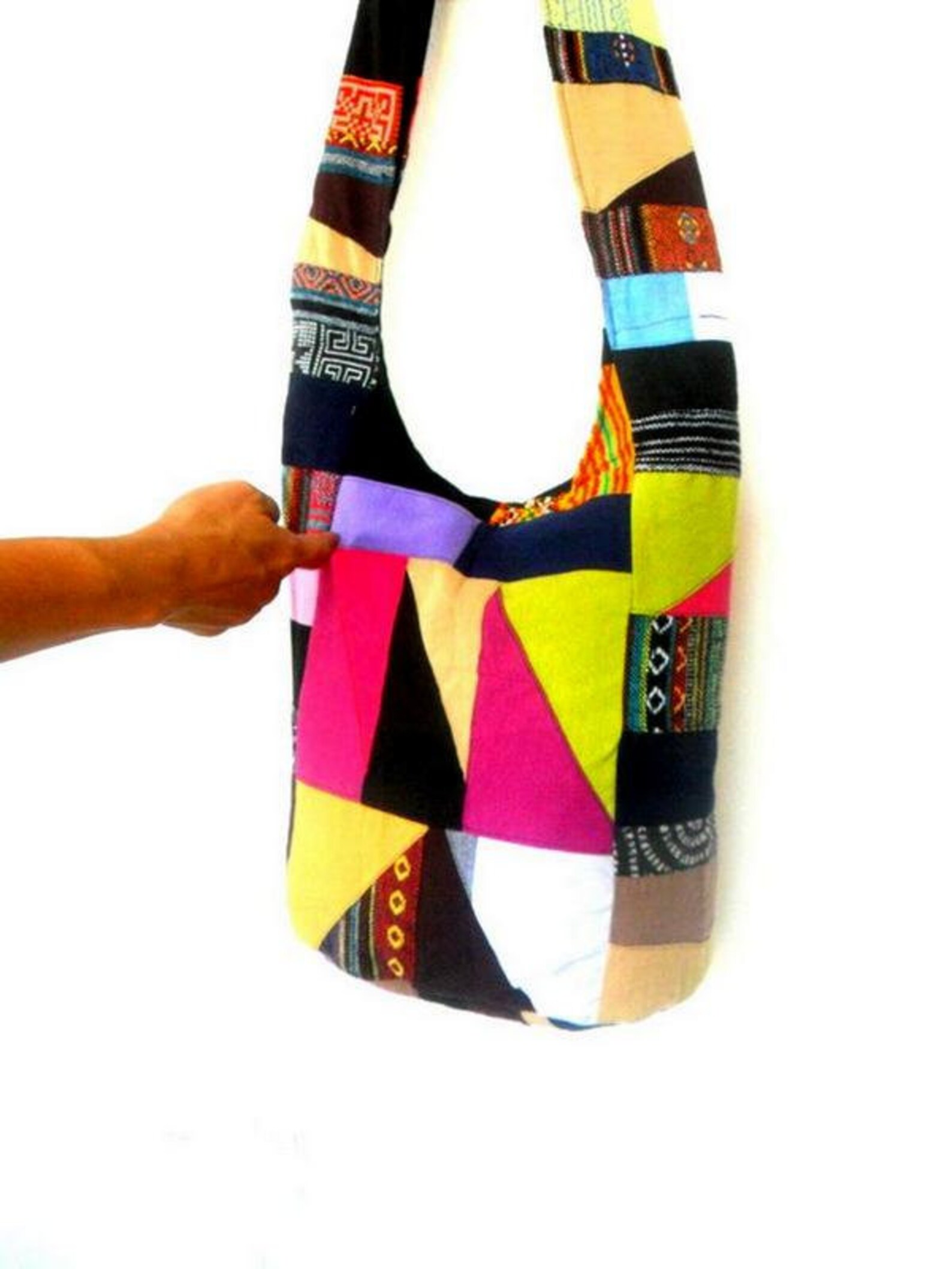 Crossbody Bag Patchwork Hobo Bag Bohemian Bag Messenger | Etsy