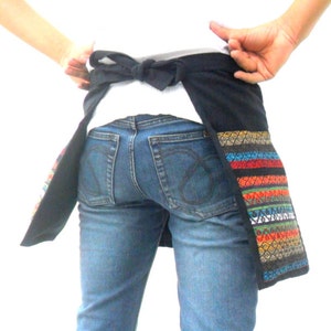 Half Waist Apron With Pocket Tribal Embroidered Apron Unisex Waist ...