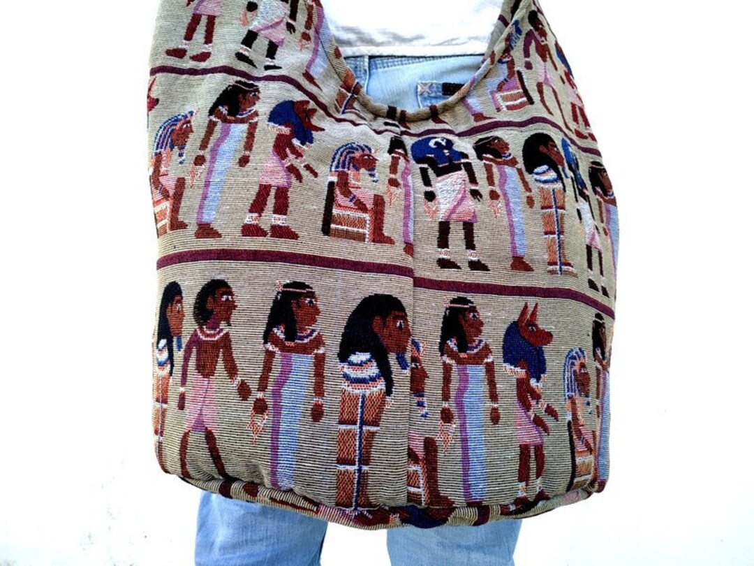 Egyptian Bag, Hieroglyphics Sling Hobo Bag, Egyptian Inspired Bag ...