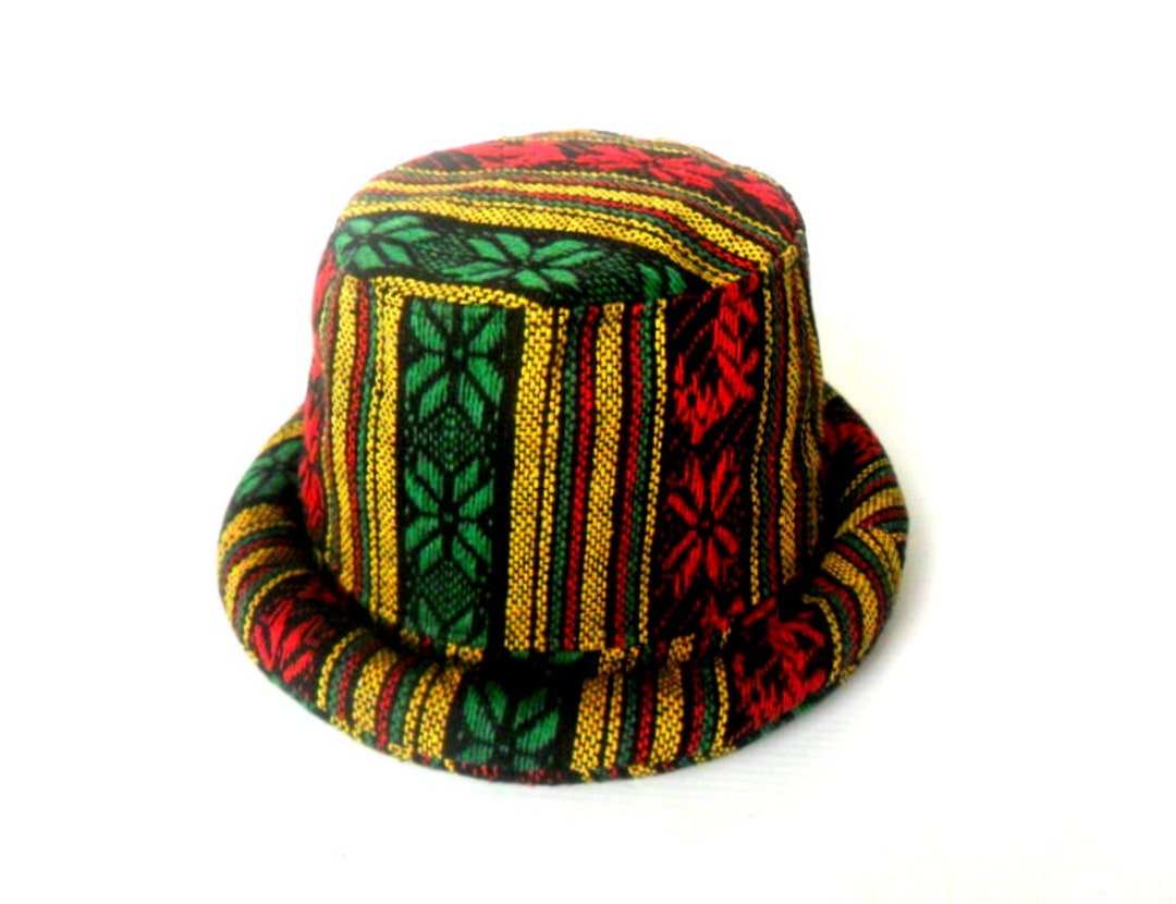 Rasta Hat, Reggae Hat, Bucket Hat, Bohemian Hat, Jamaican Hat, Unisex ...