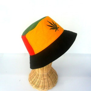 Bucket Hat Boho Rasta Hat Hemp Hat Hippie Reggae Bucket Hat Unisex Cap ...