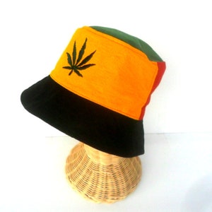 Bucket Hat Boho Rasta Hat Hemp Hat Hippie Reggae Bucket Hat Unisex Cap ...