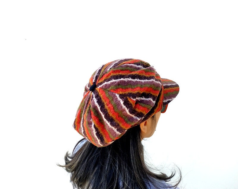 Rainbow Cap, Gatsby Cap, Newsboy Cap, Hippie Hat, Artist Hat, Rastafari ...