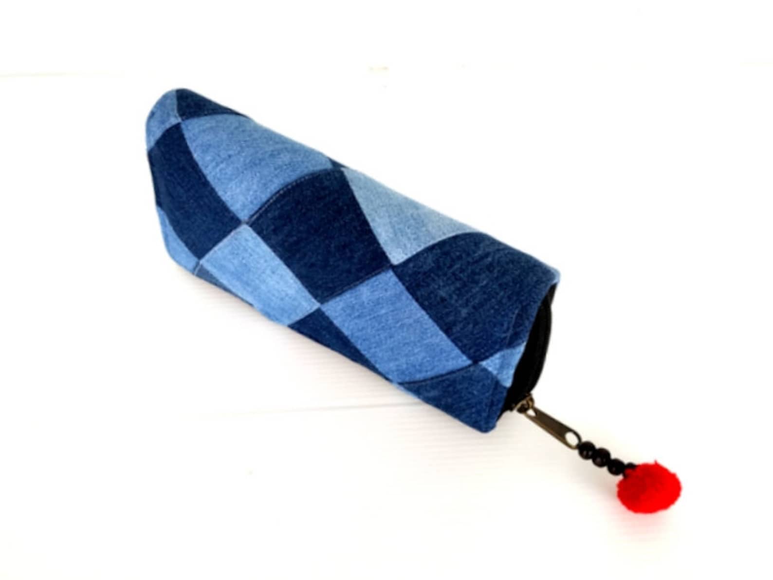 Denim Wallet Patchwork Boho Wallet Denim Purse Upcycled - Etsy