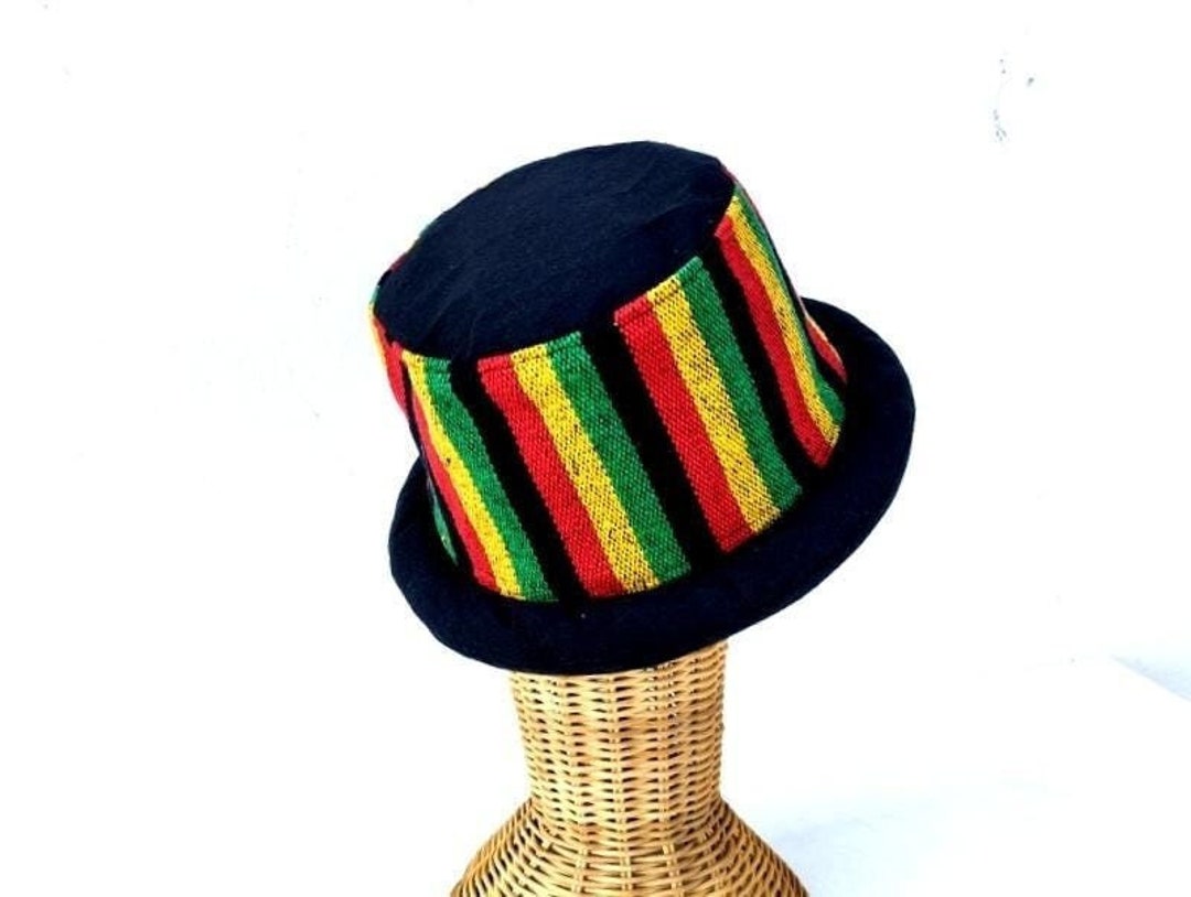 Bucket Hat Boho Rasta Hat Hemp Hat Hippie Reggae Bucket Hat Unisex Cap ...