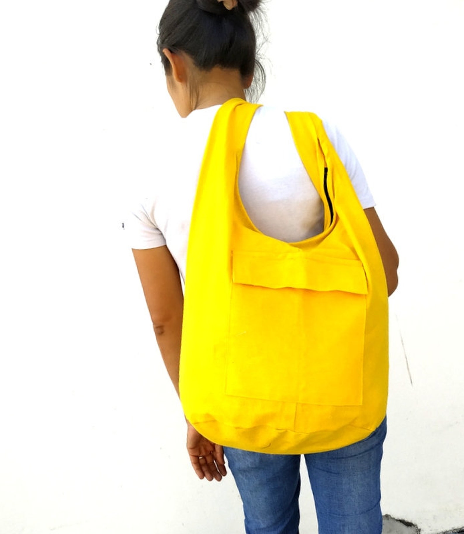 Yellow Hobo Bag Sling Bag Bohemian Bag Ethnic Bag Cotton | Etsy