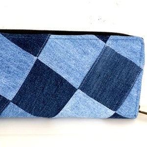 Denim Wallet, Patchwork Boho Wallet, Denim Purse, Upcycled Denim, Women ...