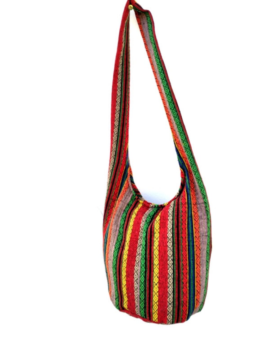 Rainbow Hobo Bag, Festival Bag, Ethnic Bag, Market Bag, Rasta Bag ...