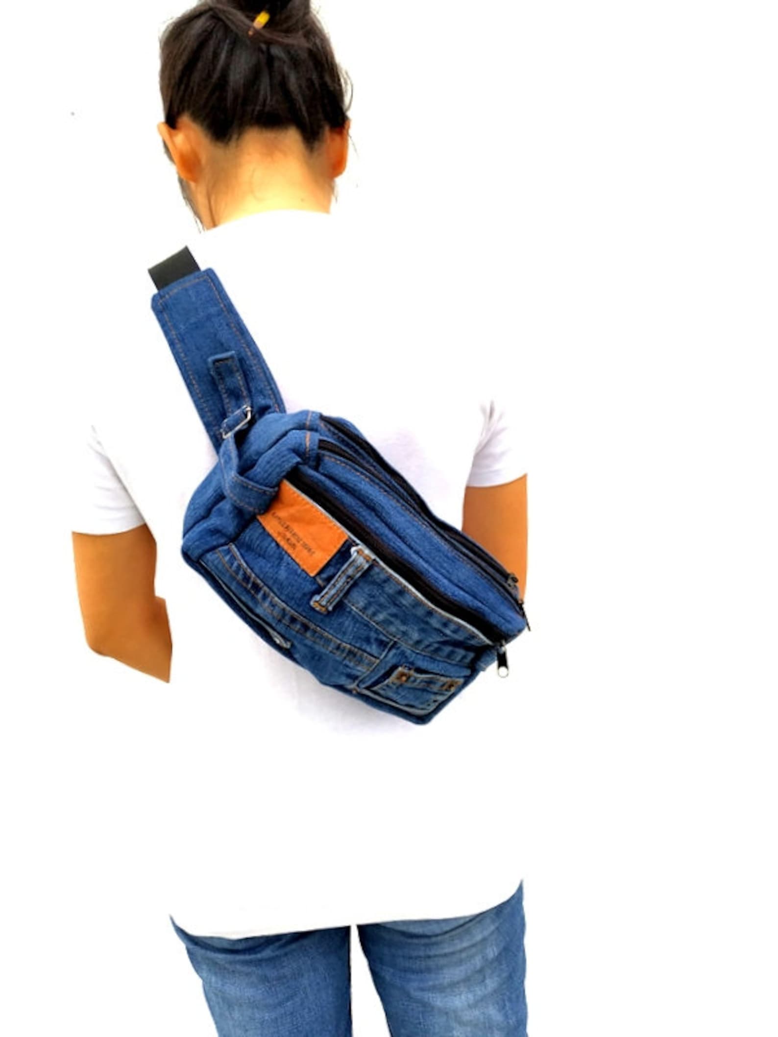 Denim Hip Bag, Jeans Bum Bag, Fanny Pack, Denim Waist Bag, Denim Jean ...