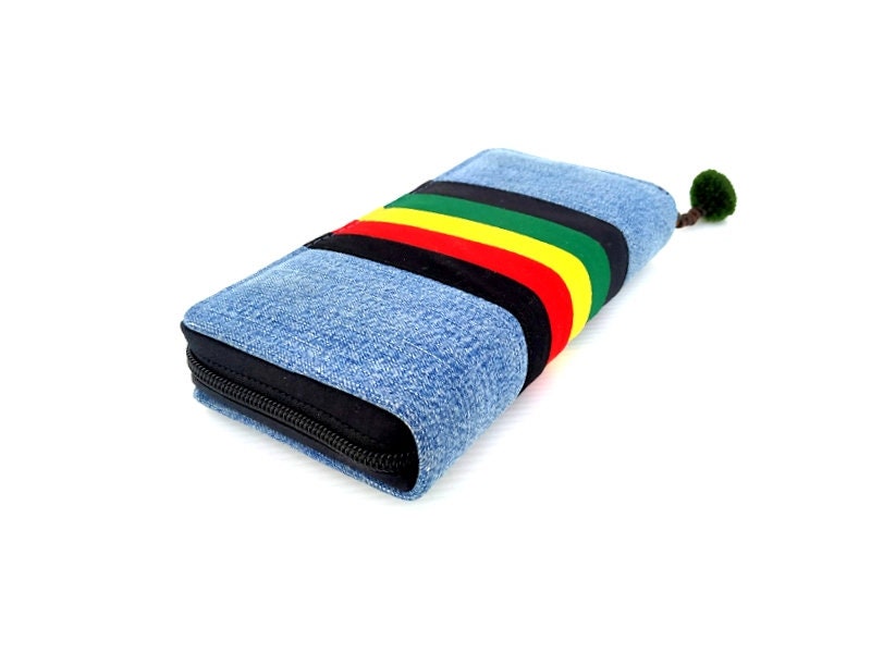 Rasta Wallet, Denim Wallet, Boho Wallet, Bohemian Wallet, Rasta Bag ...