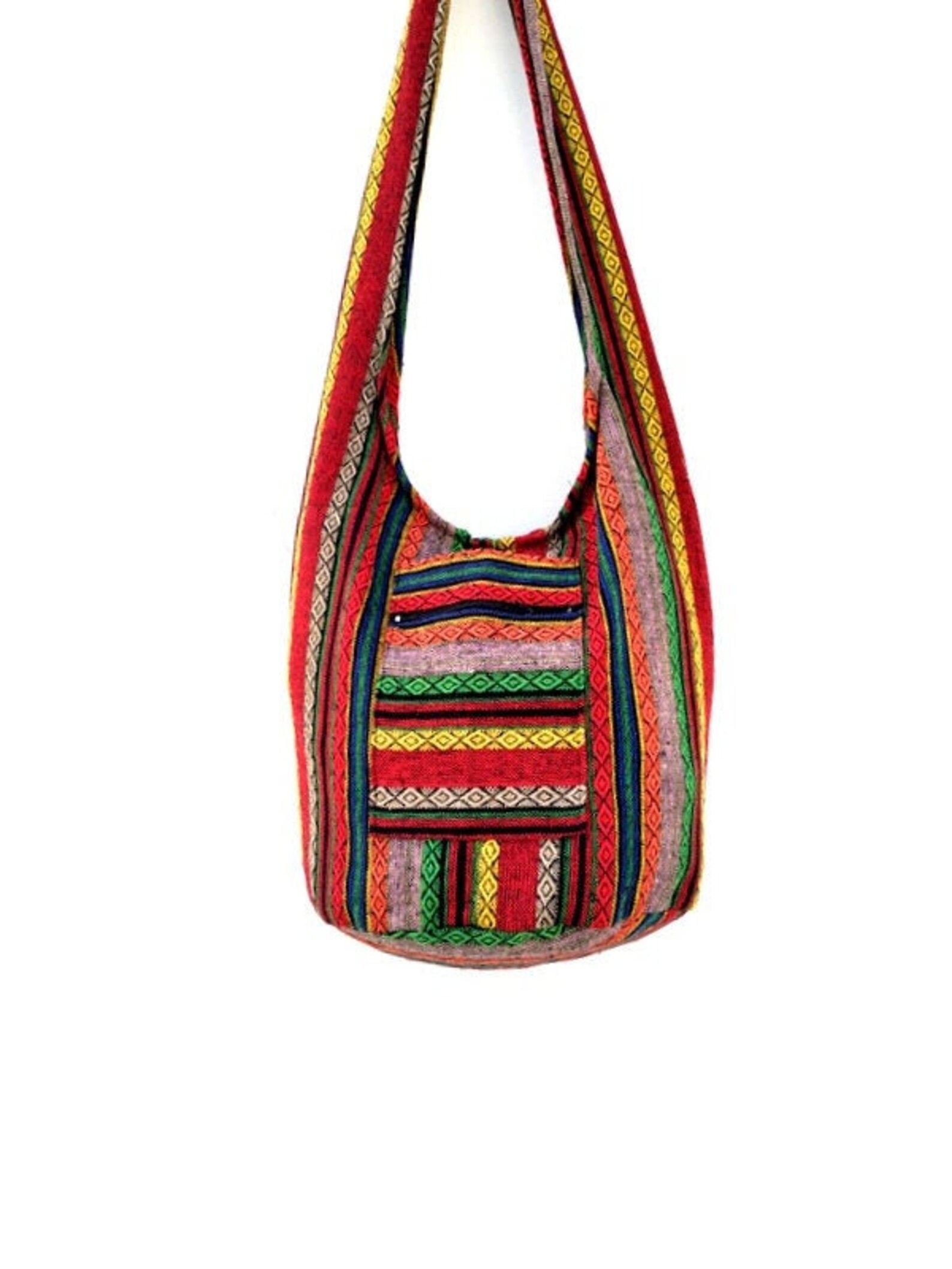 Rainbow Hobo Bag, Festival Bag, Ethnic Bag, Market Bag, Rasta Bag ...
