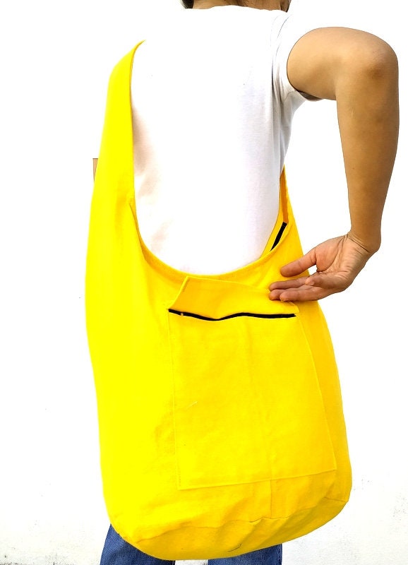 Yellow Hobo Bag Sling Bag Bohemian Bag Ethnic Bag Cotton - Etsy