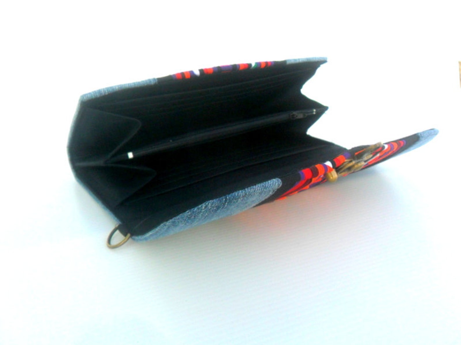 Denim Wallet Jeans Wallet Bohemian Wallet Denim Purse | Etsy