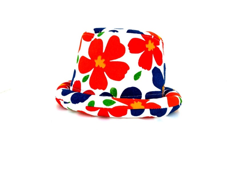 Rolled Brim Floral Bucket Hat Spring Summer Cotton Hat Rasta - Etsy