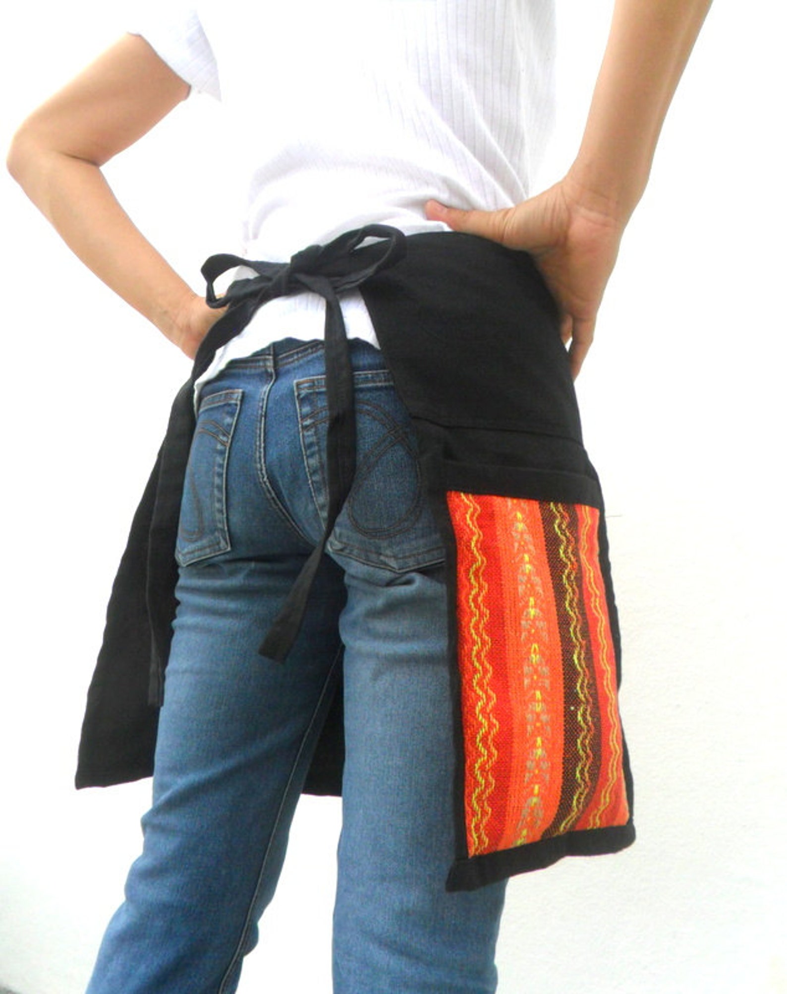 Half Waist Apron With Pocket Tribal Embroidered Apron Unisex | Etsy