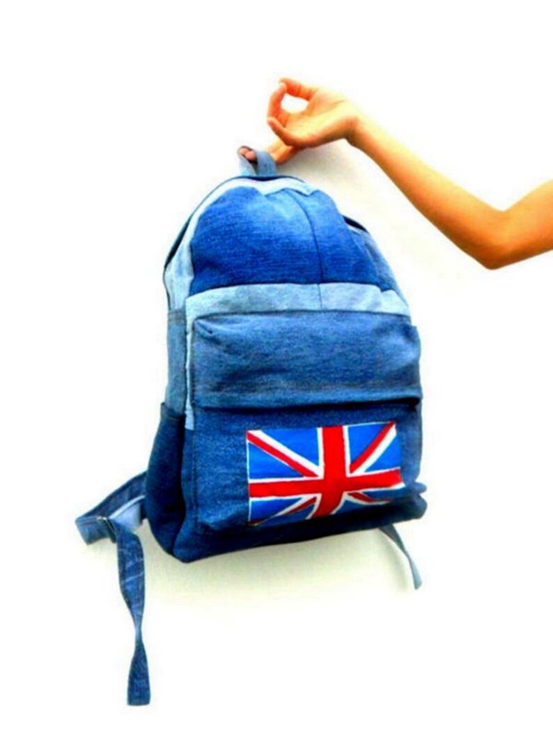 Jeans Backpack Denim Bag Reclaimed Jean Bag Rucksack Bag | Etsy