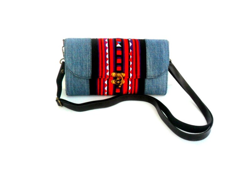 Denim Wallet Jeans Wallet Bohemian Wallet Denim Purse | Etsy