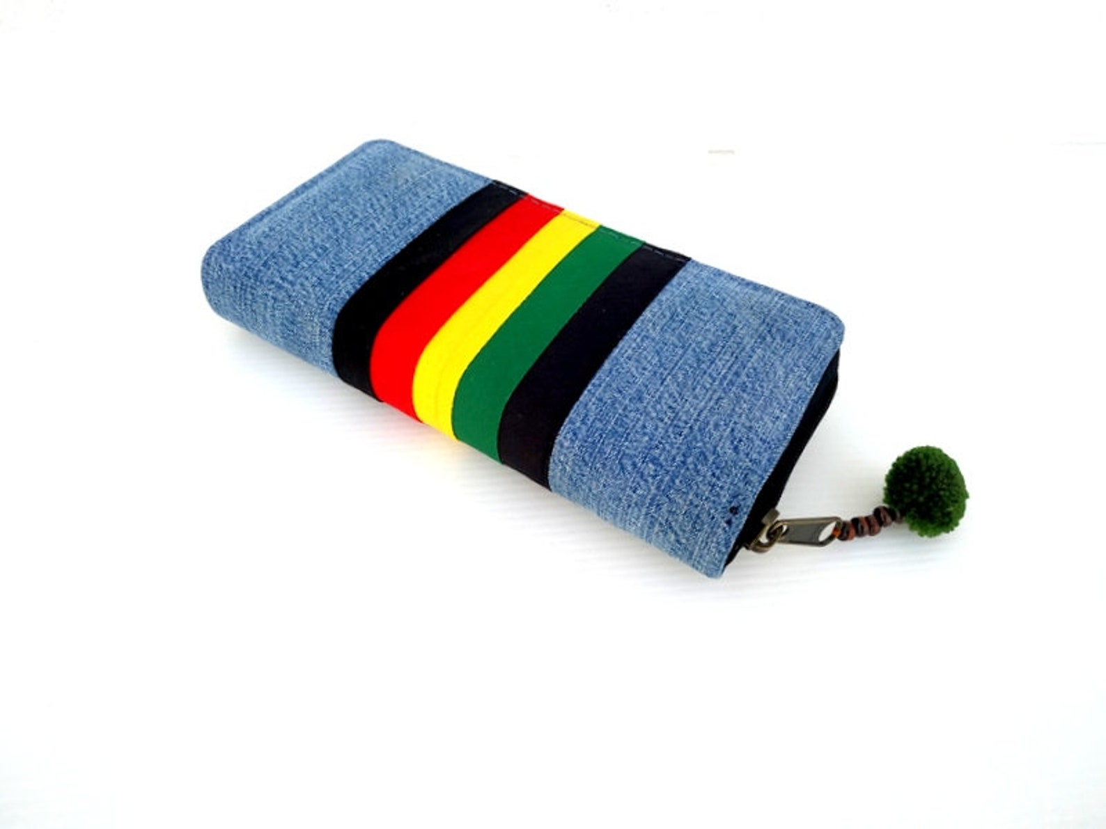 Rasta Wallet, Denim Wallet, Boho Wallet, Bohemian Wallet, Rasta Bag ...