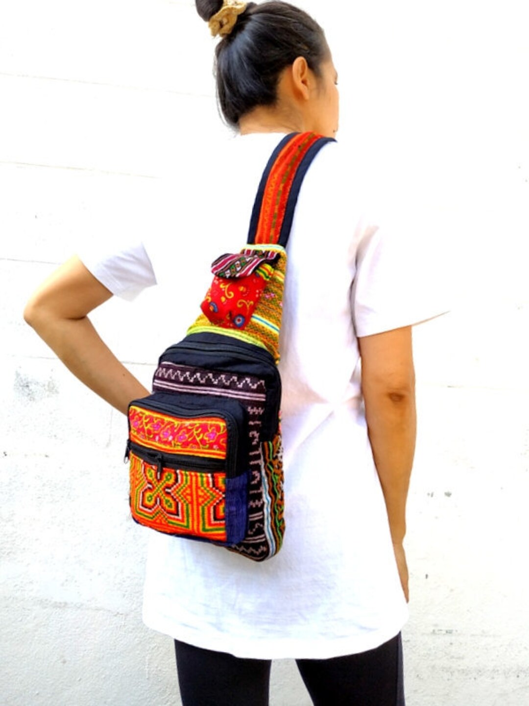 Sling Rasta Backpack, Crossbody Bag, Festival Bag, Shoulder Bag ...