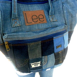Denim Backpack, Jeans Backpack, Rucksack Denim, Vintage Jeans, Hipster ...