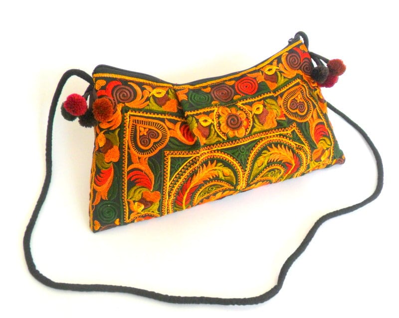 Ethnic Embroidery Bag Crossbody Shoulder Bag Bohemian Flower | Etsy