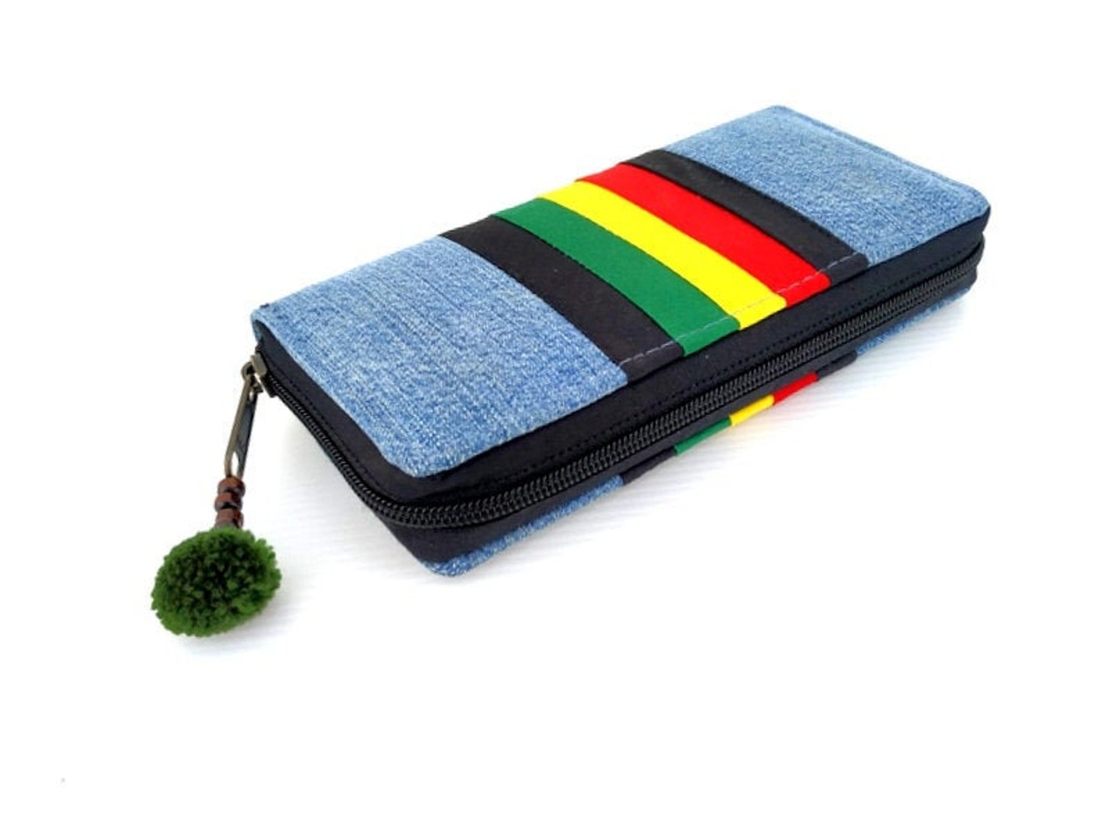 Rasta Wallet, Denim Wallet, Boho Wallet, Bohemian Wallet, Rasta Bag ...