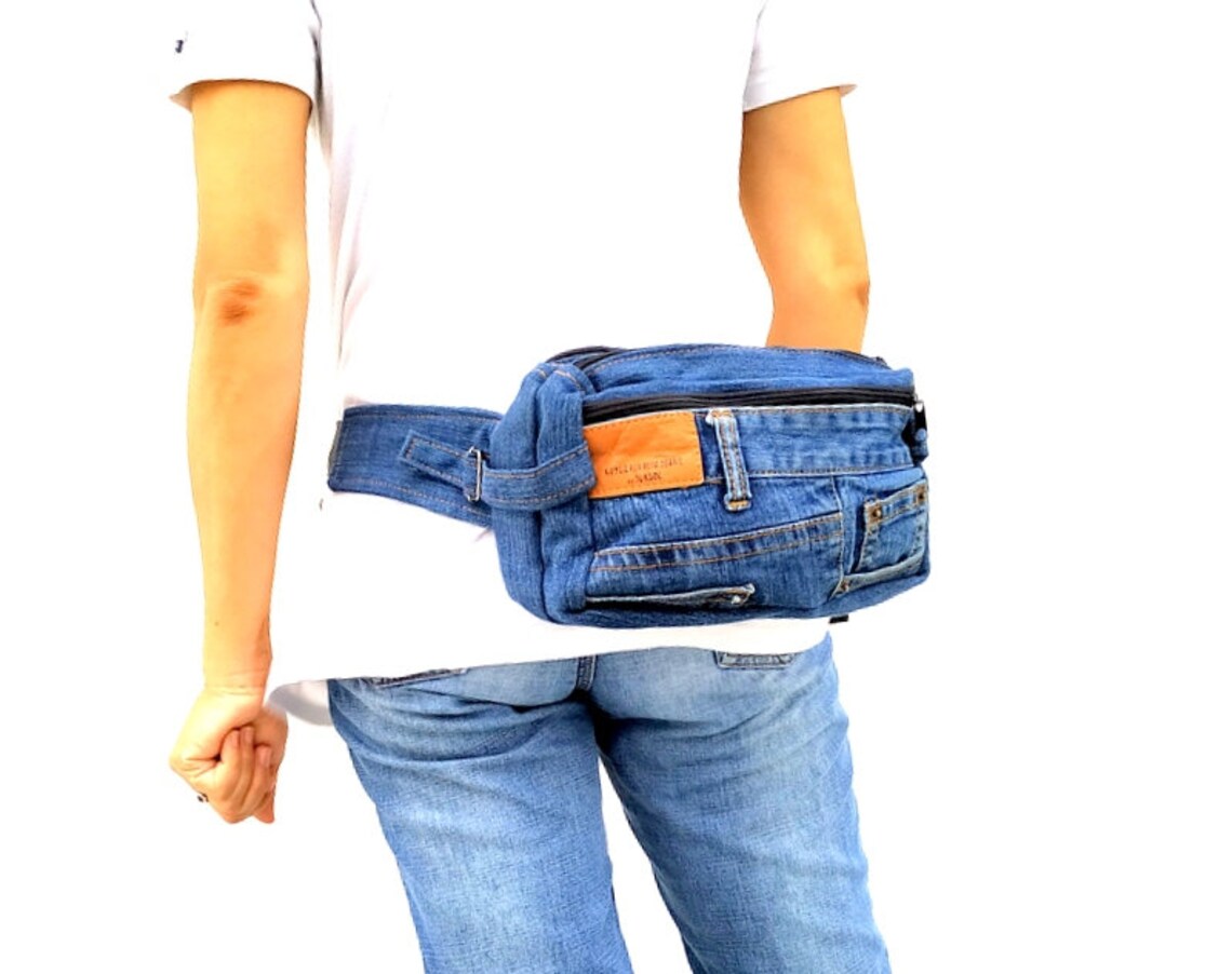 Denim Hip Bag, Jeans Bum Bag, Fanny Pack, Denim Waist Bag, Denim Jean ...