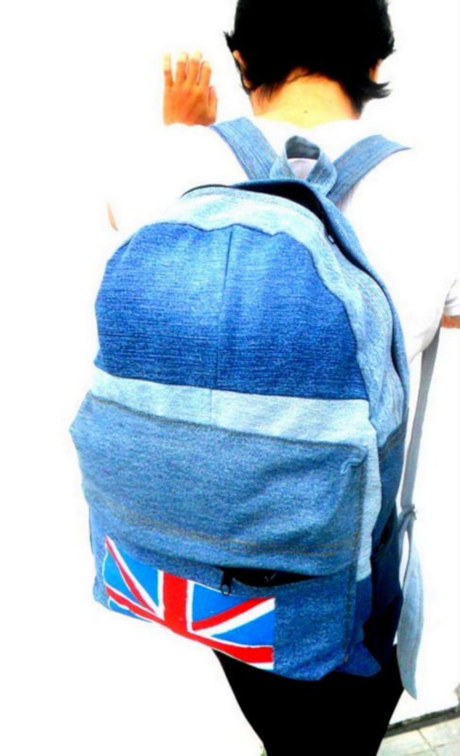 Jeans Backpack Denim Bag Reclaimed Jean Bag Rucksack Bag | Etsy