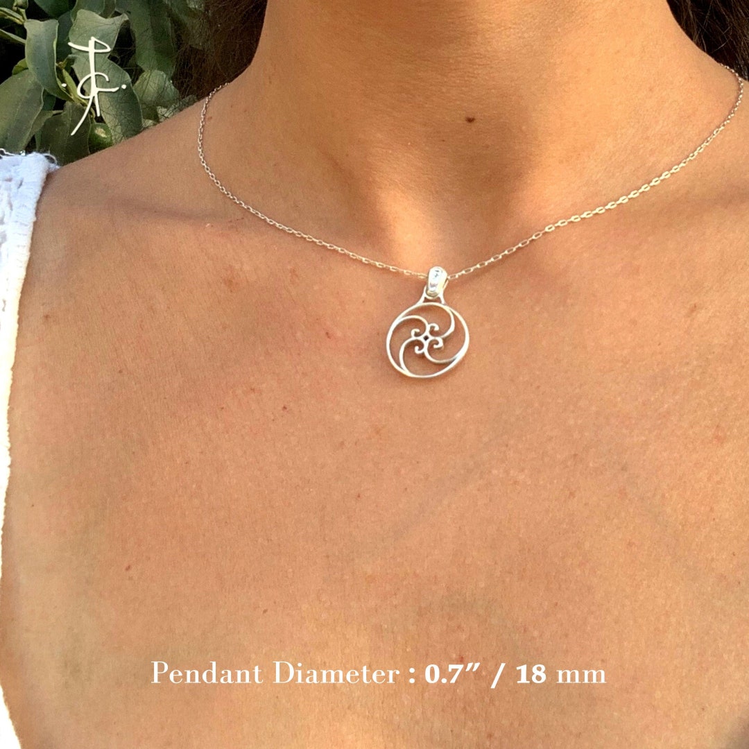 Sterling Silver Fibonacci Spiral Necklace: Sacred Geometry Pendant - Etsy