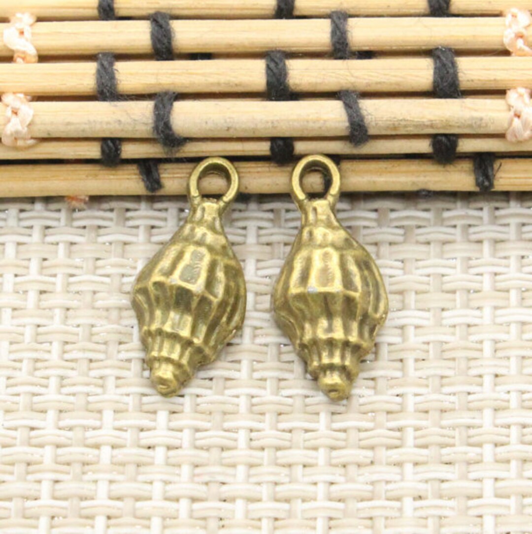 50pcs Conch Charms Pendant 19x9mm Antique Bronze Ornament Accessories ...