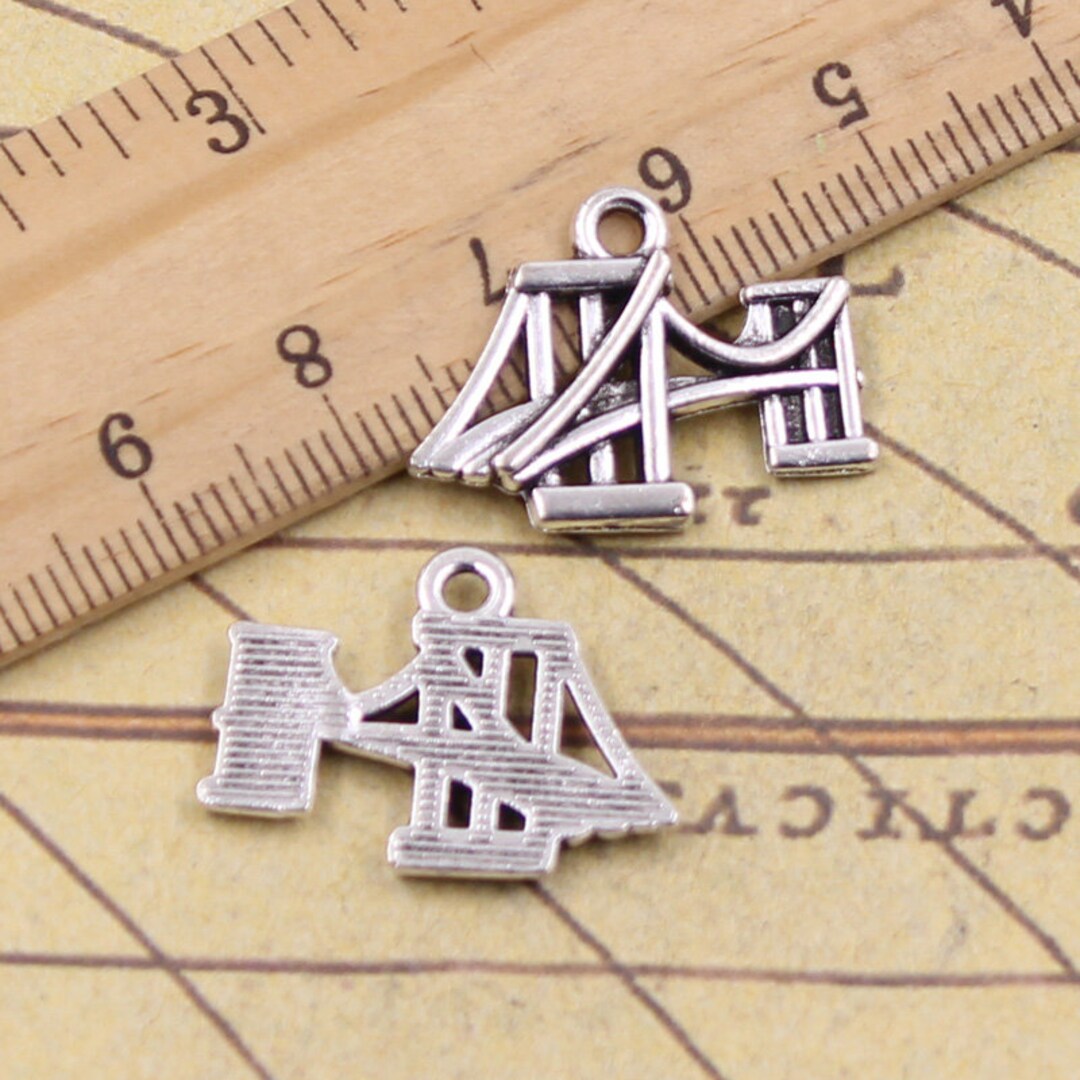 30pcs Great Bridges Charms Pendant 17x24mm Antique Silver Jewelry ...