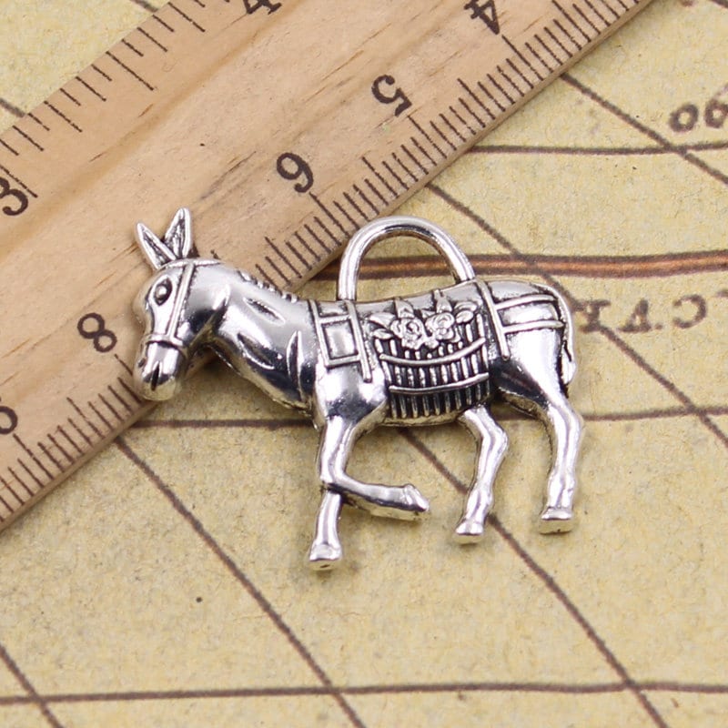10pcs Donkey Charms Pendant 33x30mm Antique Silver/antique Bronze ...