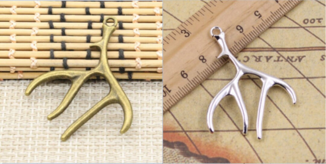 10pcs Antler Charms Pendant 51x40mm Antique Bronze/antique Silver ...
