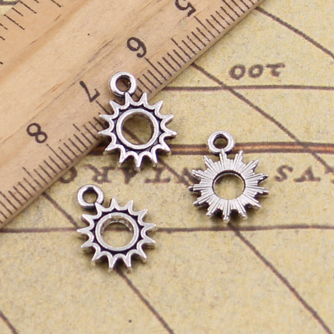 50pcs Gears Charms Pendant 12x15mm Antique Silver Jewelry Making DIY ...