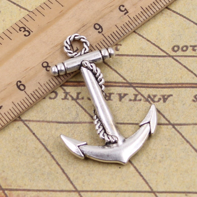 5pcs Anchor Charms Pendant 44x30mm Antique Silver Ornament - Etsy