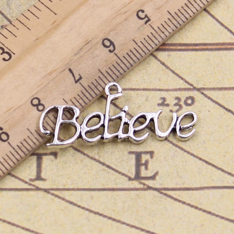 Believe Charm - Etsy