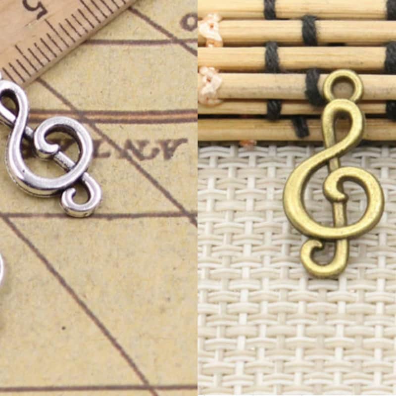 Bronze Musical Charms - Etsy