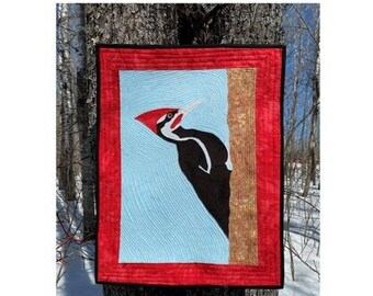 Pileated Woodpecker Bird Applique Quilt Pattern Digital Download - Etsy